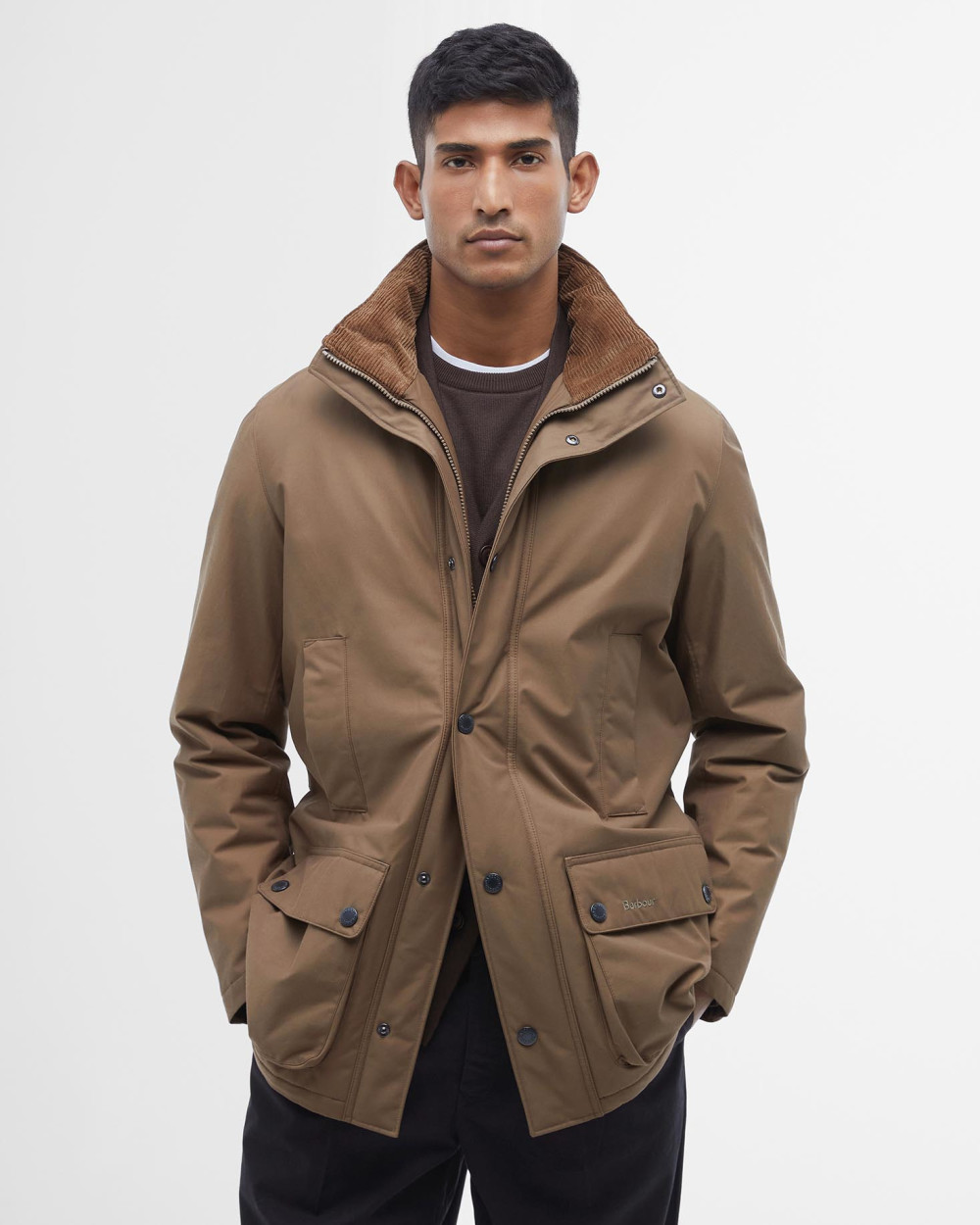 Modern Border Showerproof Mac - Barbour