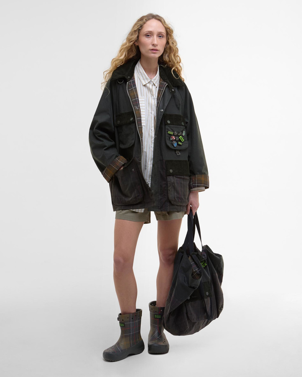 Barbour X Crocs Oversized Bedale Waxed Jacket - Barbour